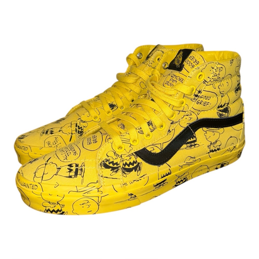 Vans X Peanuts Sk8-Hi Charlie Brown Sneakers Shoes Ye… - Gem